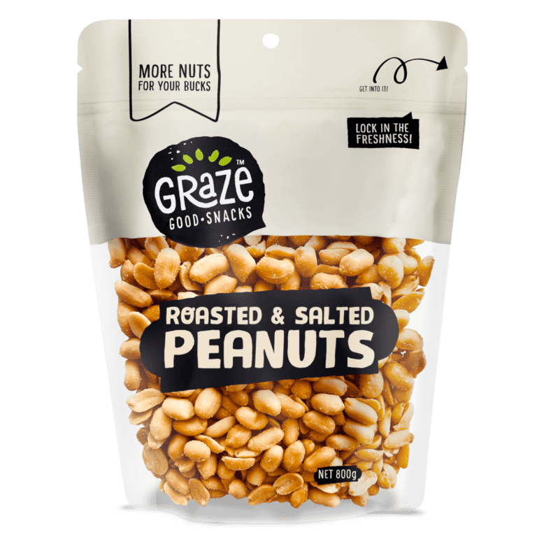 Roasted & Salted Peanuts - 800g - GRAZE