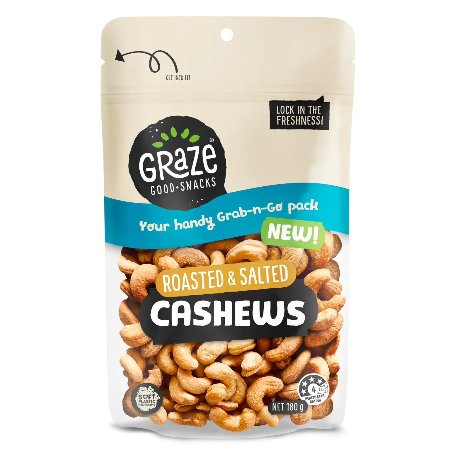 Roasted & Salted Cashews - 180g - GRAZE