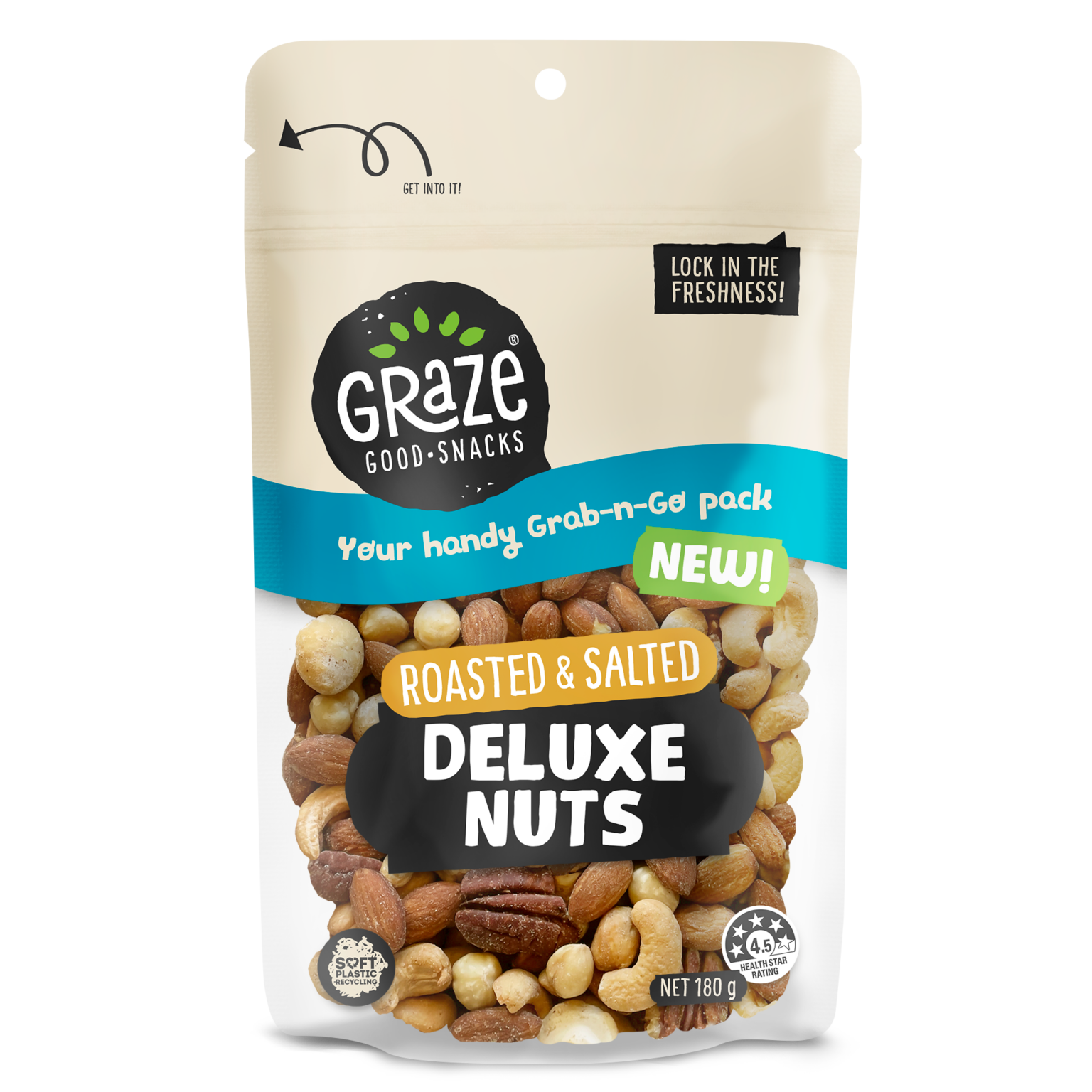 Roasted & Salted Deluxe Nuts - 180g - GRAZE