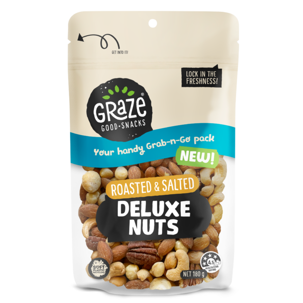 Roasted & Salted Deluxe Nuts - 180g - GRAZE