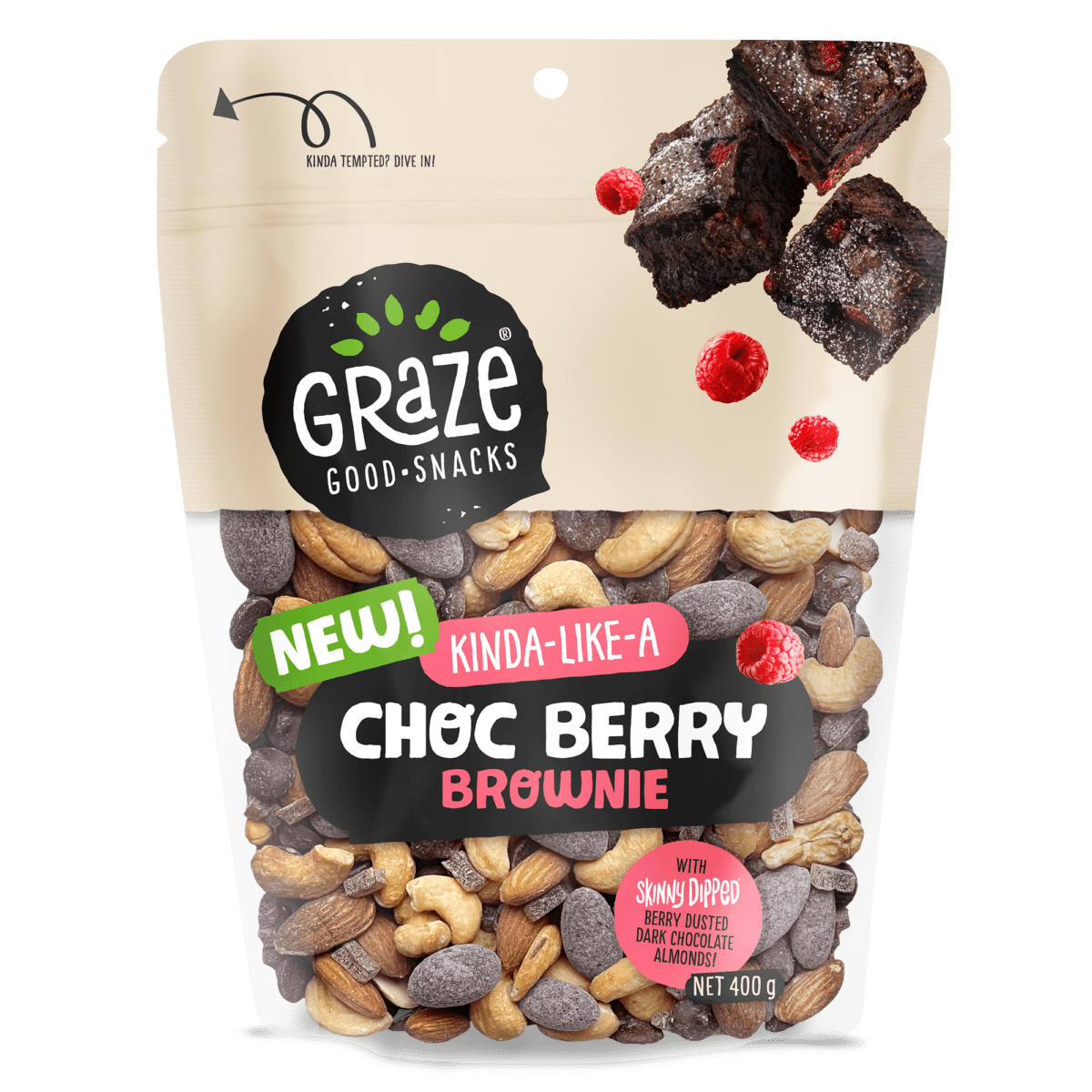KINDA-LIKE-A Choc Berry Brownie - 400g - GRAZE